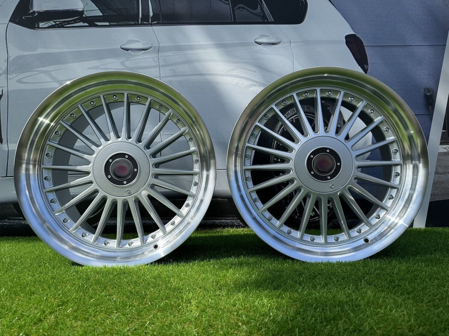 Alpina style with lip 18X8.5J 5X112/5X120 ET20 74.1 Silver with ...
